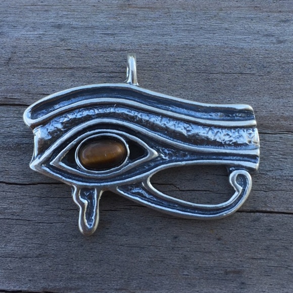Wellstone | Accessories | Eye Of Ra Pendant Sterling Silver W Tigers ...